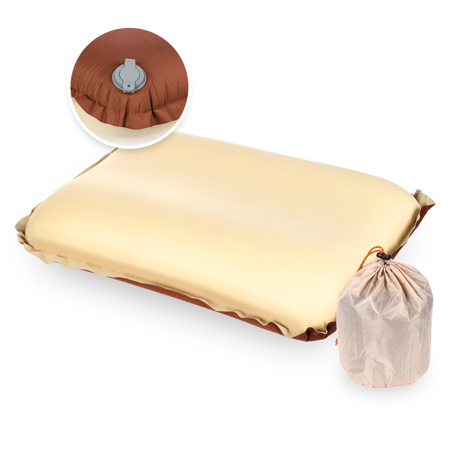 Addmotor Inflatable Camping Pillow, Beach Travel Pillow, Compressible ...