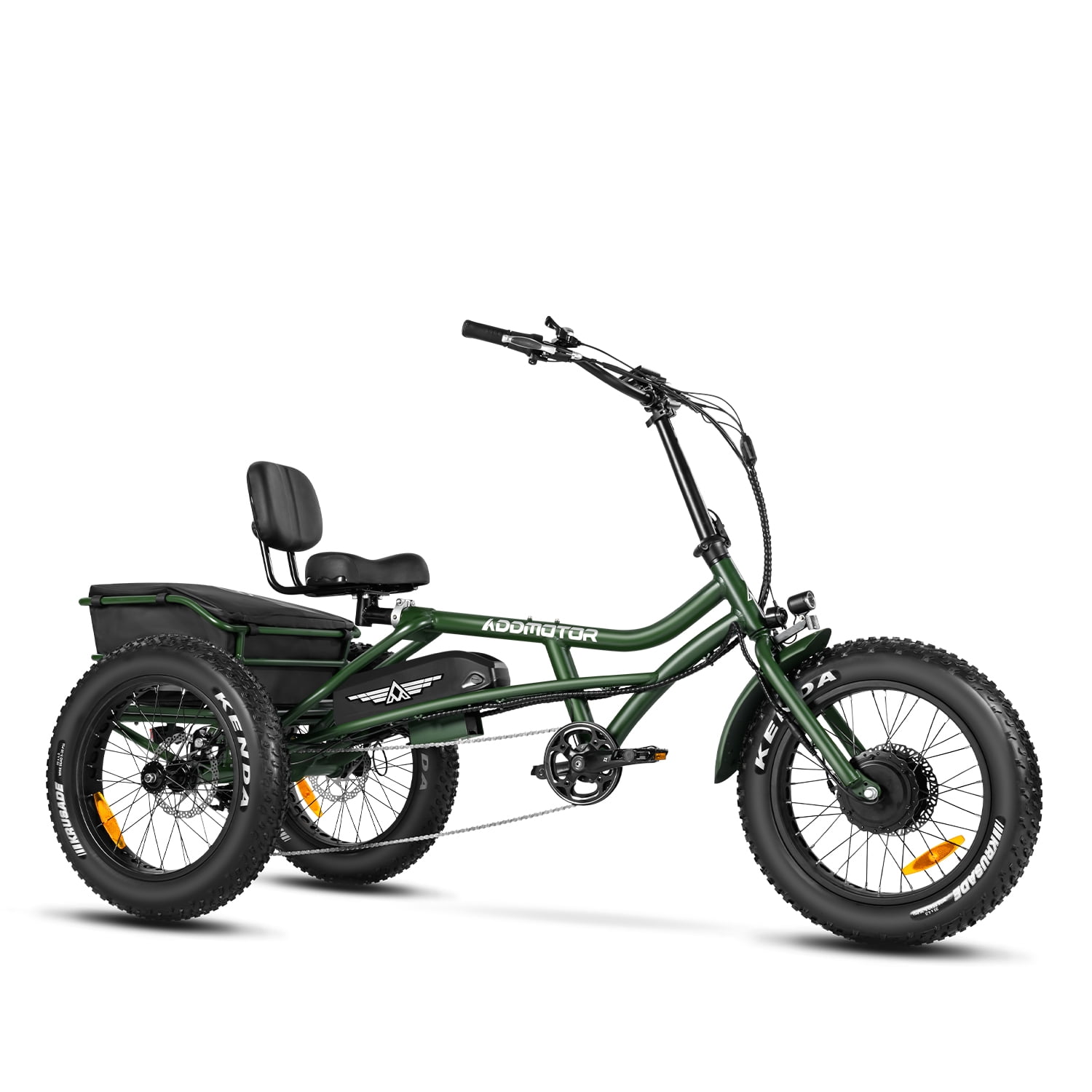 Addmotor M-360 Semi-Recumbent Electric Trike, 85MI, Fat Tire 3 Wheel ...