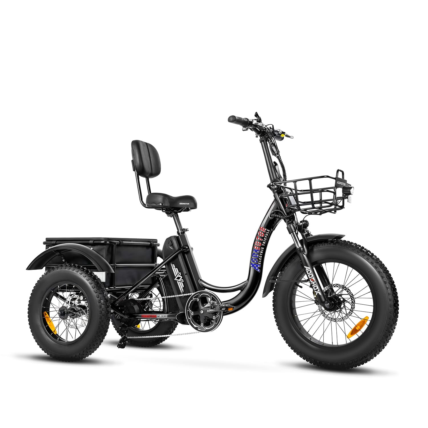 Addmotor M330II 3 Wheel Electric Tricycle, 750W 48V 20AH, 85 MI Range ...
