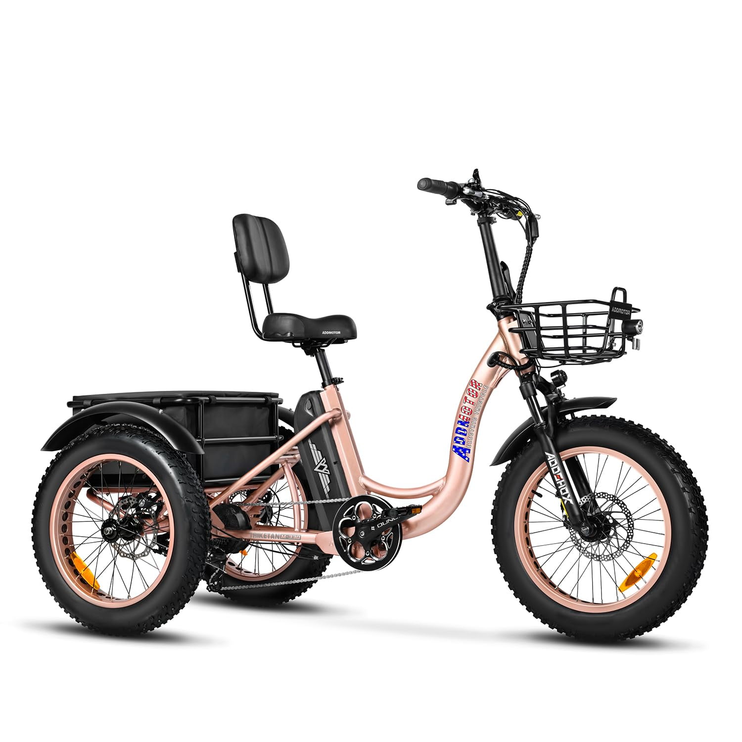 Addmotor M330II Electric Tricycle, 85 MI Long Range, 750W 48V 20AH Step ...