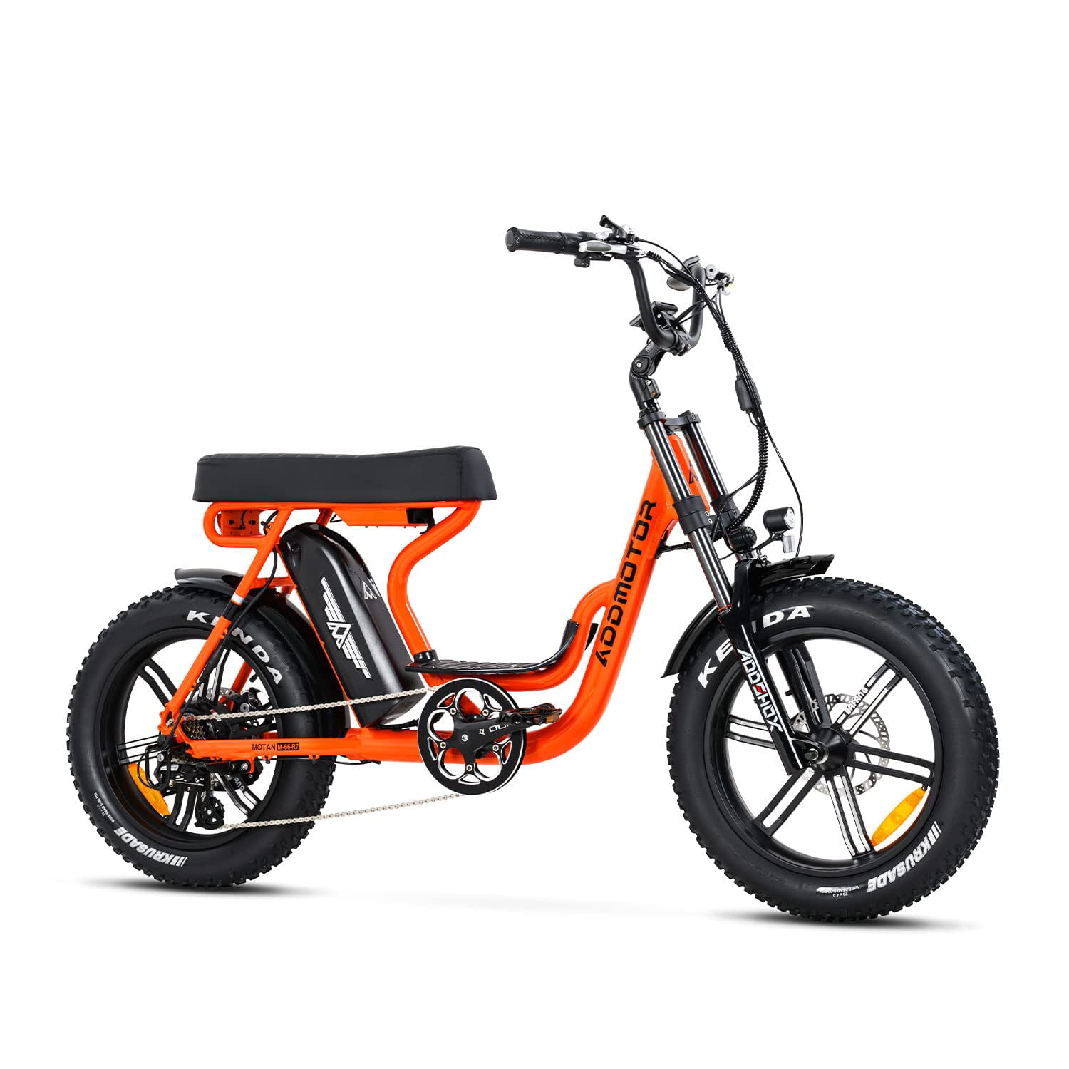 Addmotor Moped-Style Electric Bike, 20" Fat Tire Step Through Electric ...