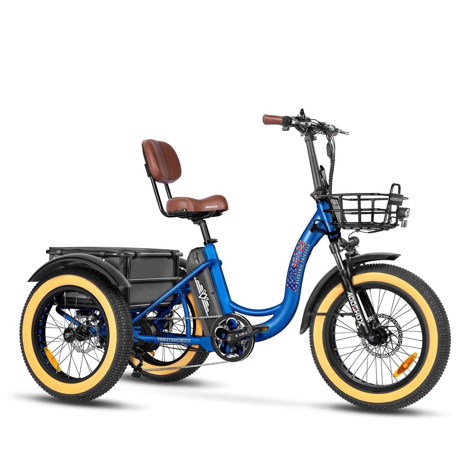Addmotor Step-Thru 3 Wheel Electric Bike for Adults, 750W 48V 20Ah ...