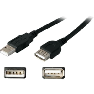 Addon 15Ft Usb 2.0 (A) Male To Female Black Extension Cable - Walmart ...