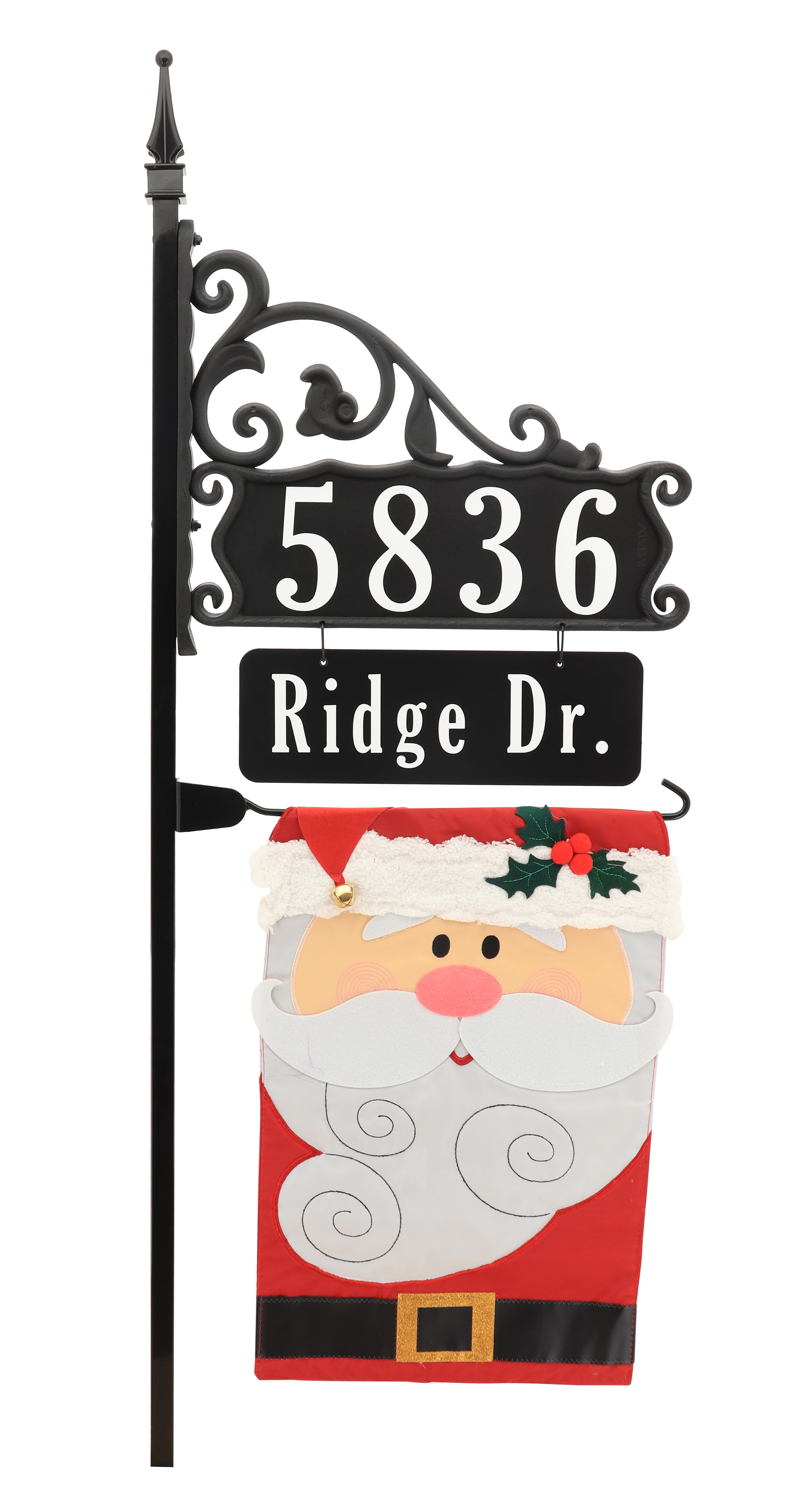 Address America Boardwalk Address Sign With Name Rider And Flag - 58 ...
