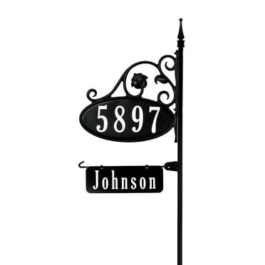 Address America USA Handcrafted, Double-Sided Park Place Reflective ...