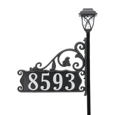Mayne Woodhaven 22" x 8" x 57" Traditional Black Polyethylene Address ...