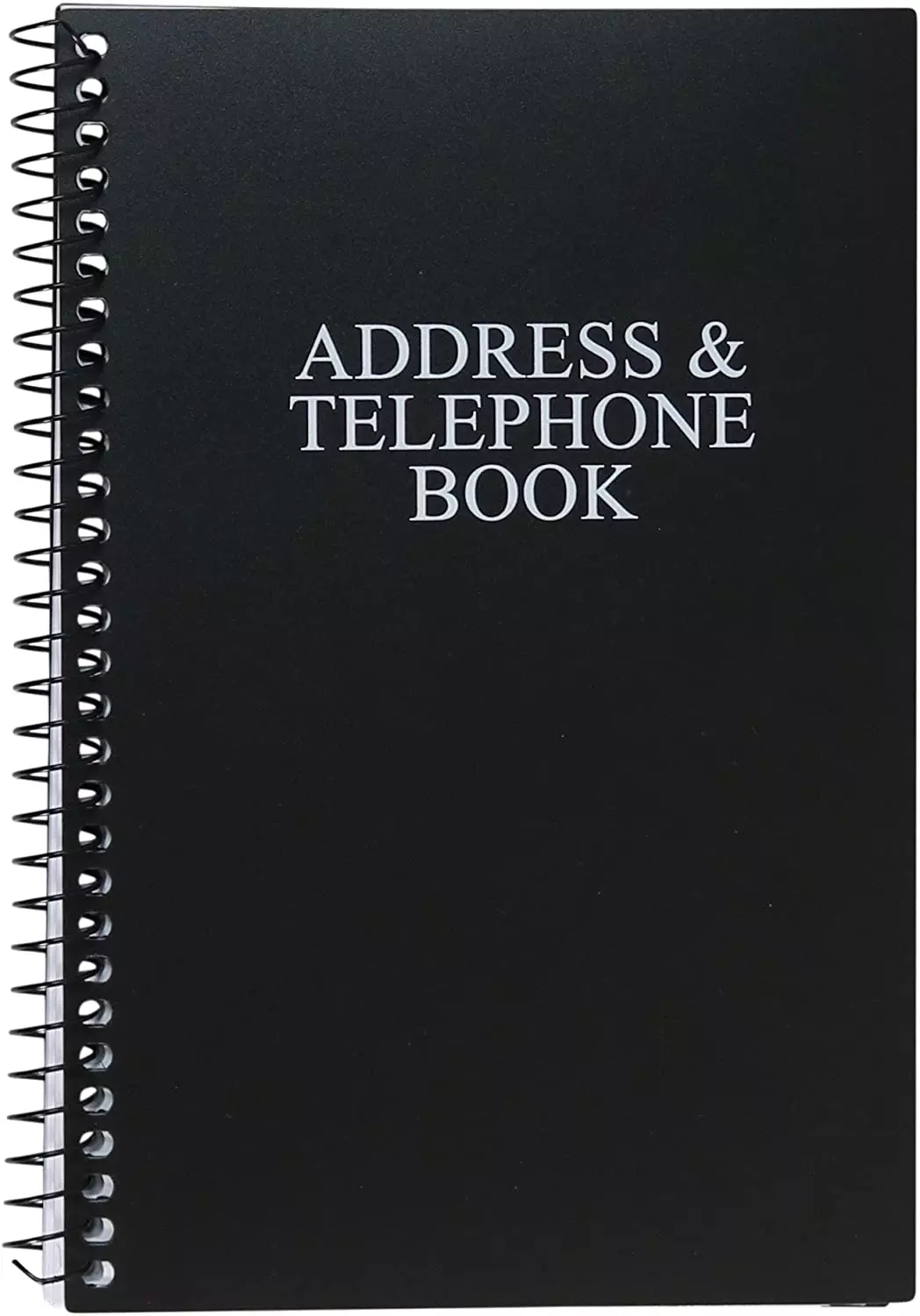 Address And Telephone Book, Black, 8 X 5 Inches For Organizing Names ...