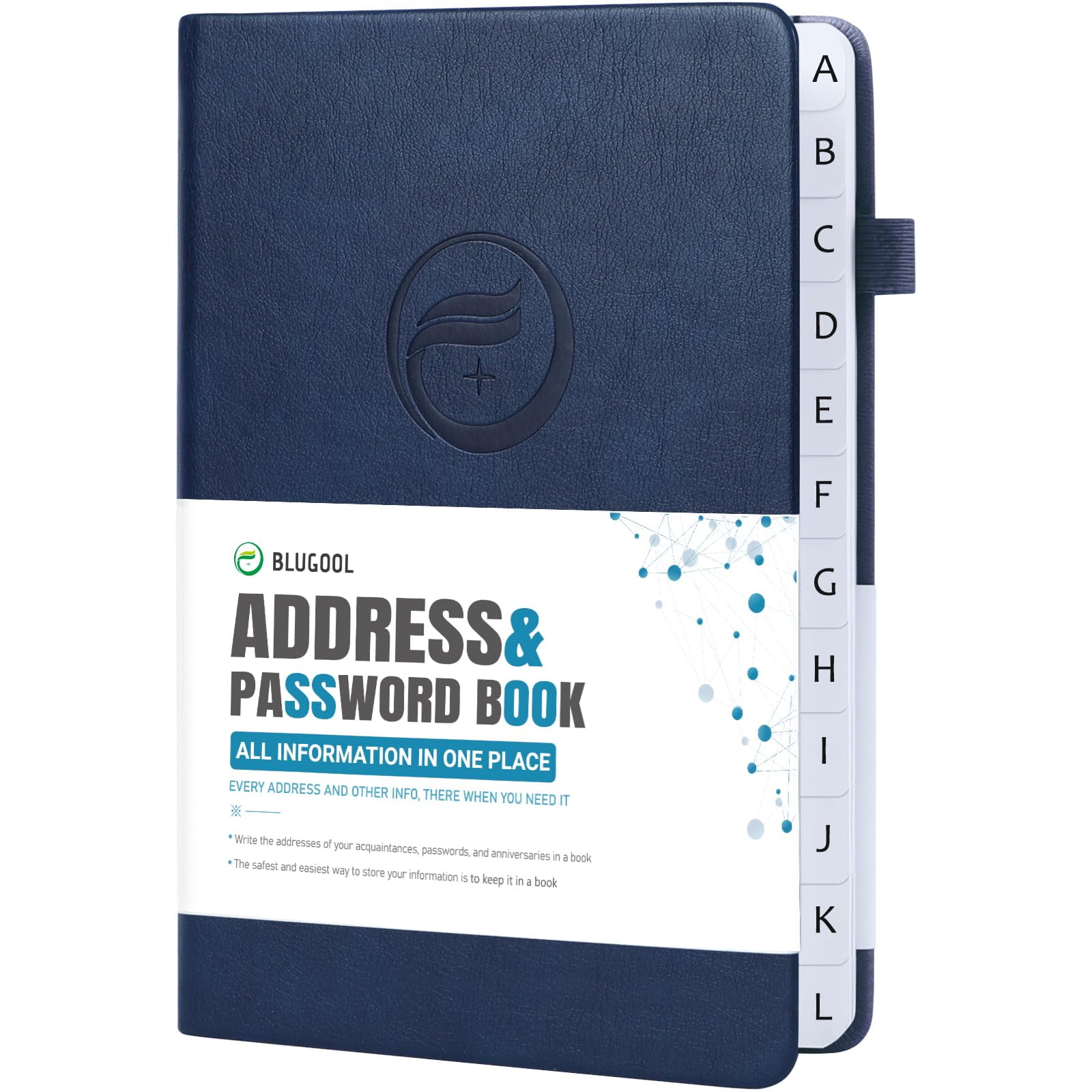 Address Book with Alphabetical Tabs, Hardcover Password Book, Address Organizer Keep Track of ...