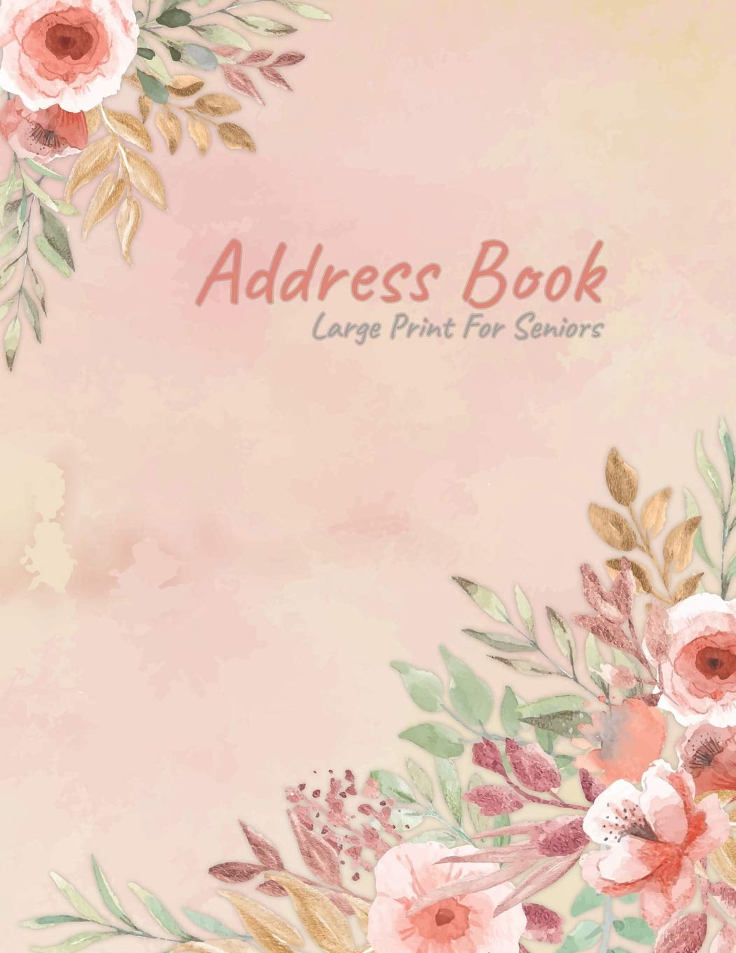 Address Book Large Print For Seniors: Large Address Book Design For ...