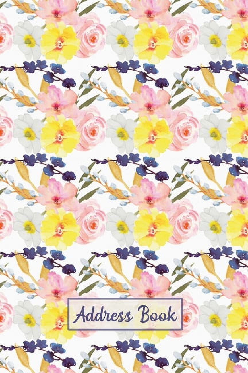 Address Book : Organizer and Notes with Alphabetical Tabs Pink Floral ...