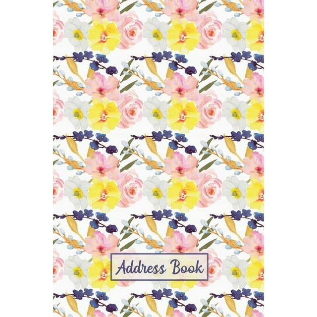 Address Book : Organizer and Notes with Alphabetical Tabs Pink Floral ...