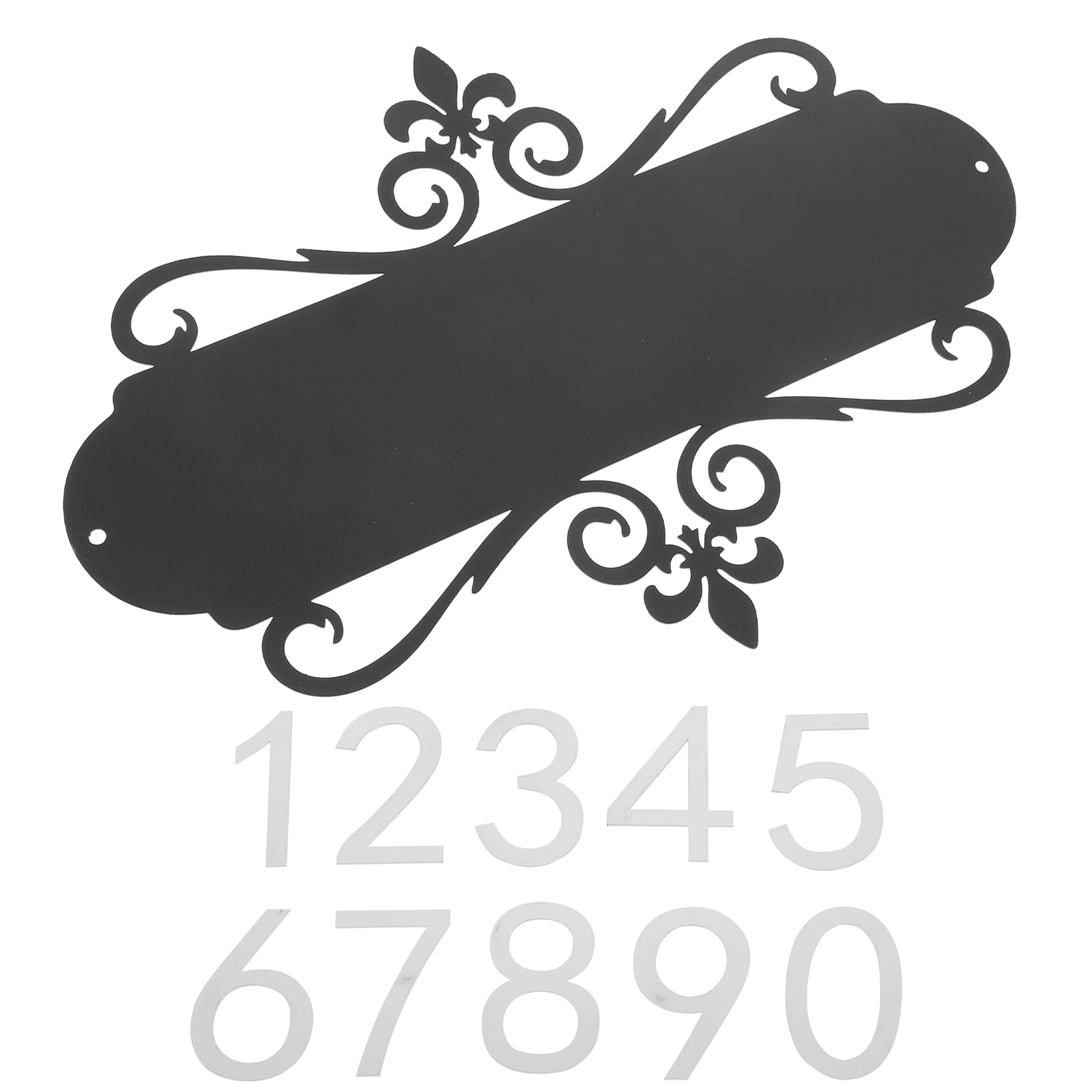 Address Number Numbers for Mailbox Plaques Decor Office Black - Walmart.com