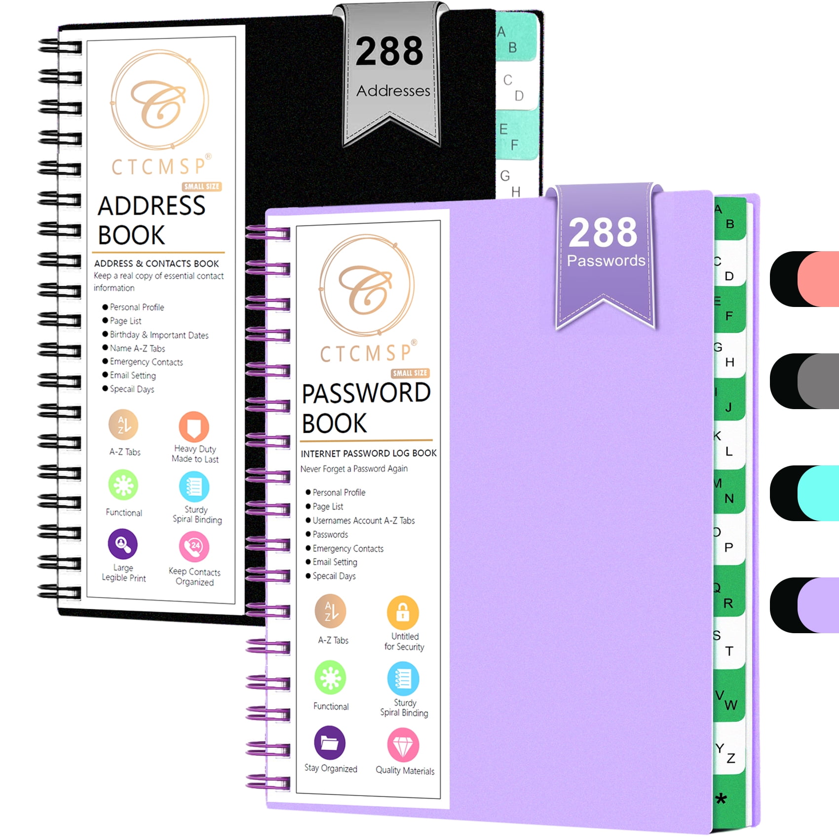 Address Password Book with Alphabetical Tabs,Password Keeper Notebook ...