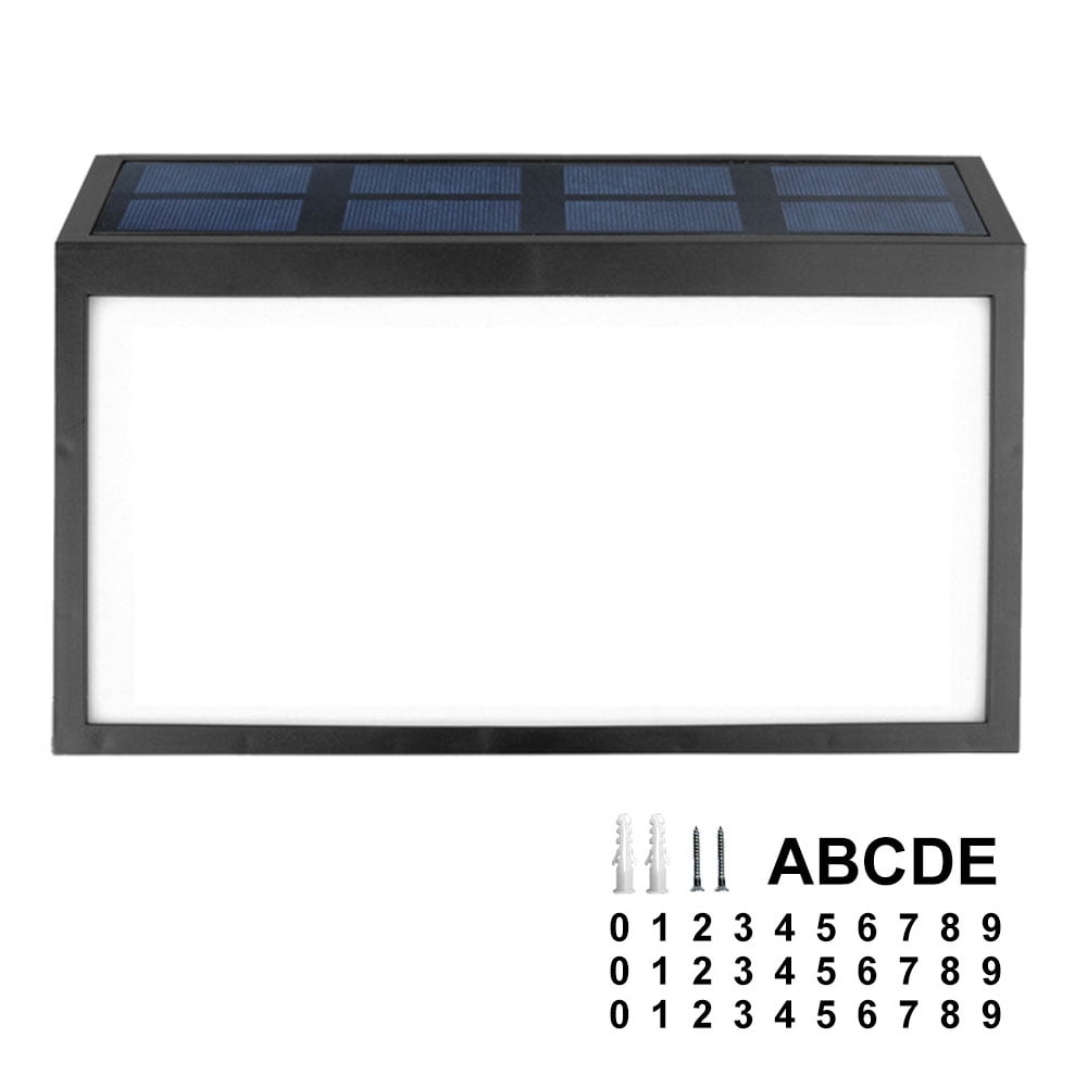 Address Plaques for House Solar Powered, House Number for Outside, LED ...