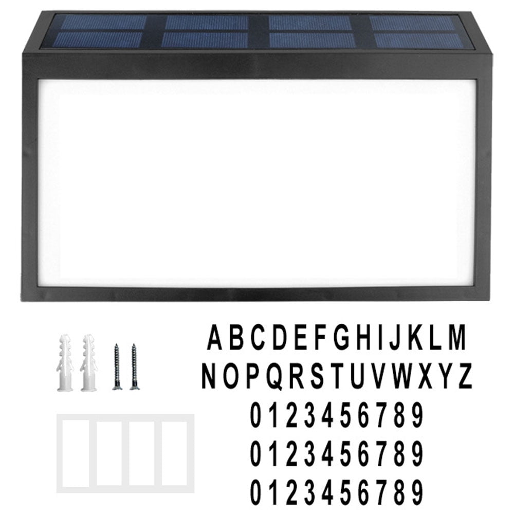 Address Plaques for House Solar Powered, House Number for Outside, LED ...