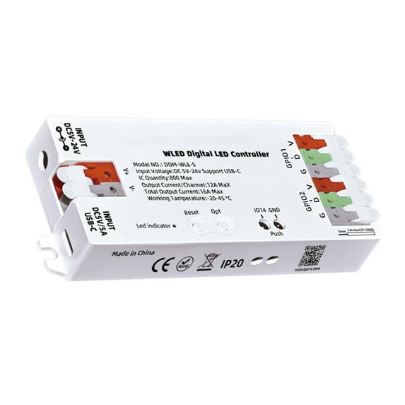 Addressable 8266 WLED LED Strips Controller Easy Wiring App Controls ...