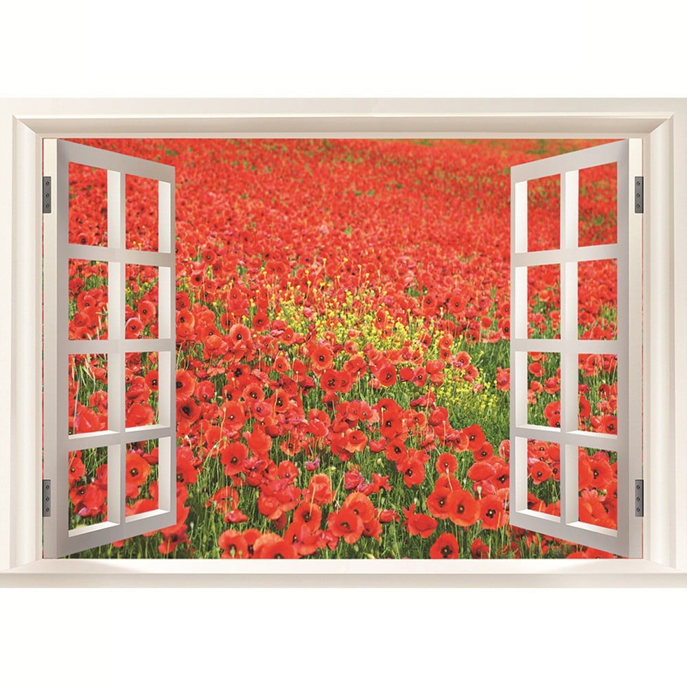 Adds Depth And Visual Interest 3D Fake Window Sticker Environment ...