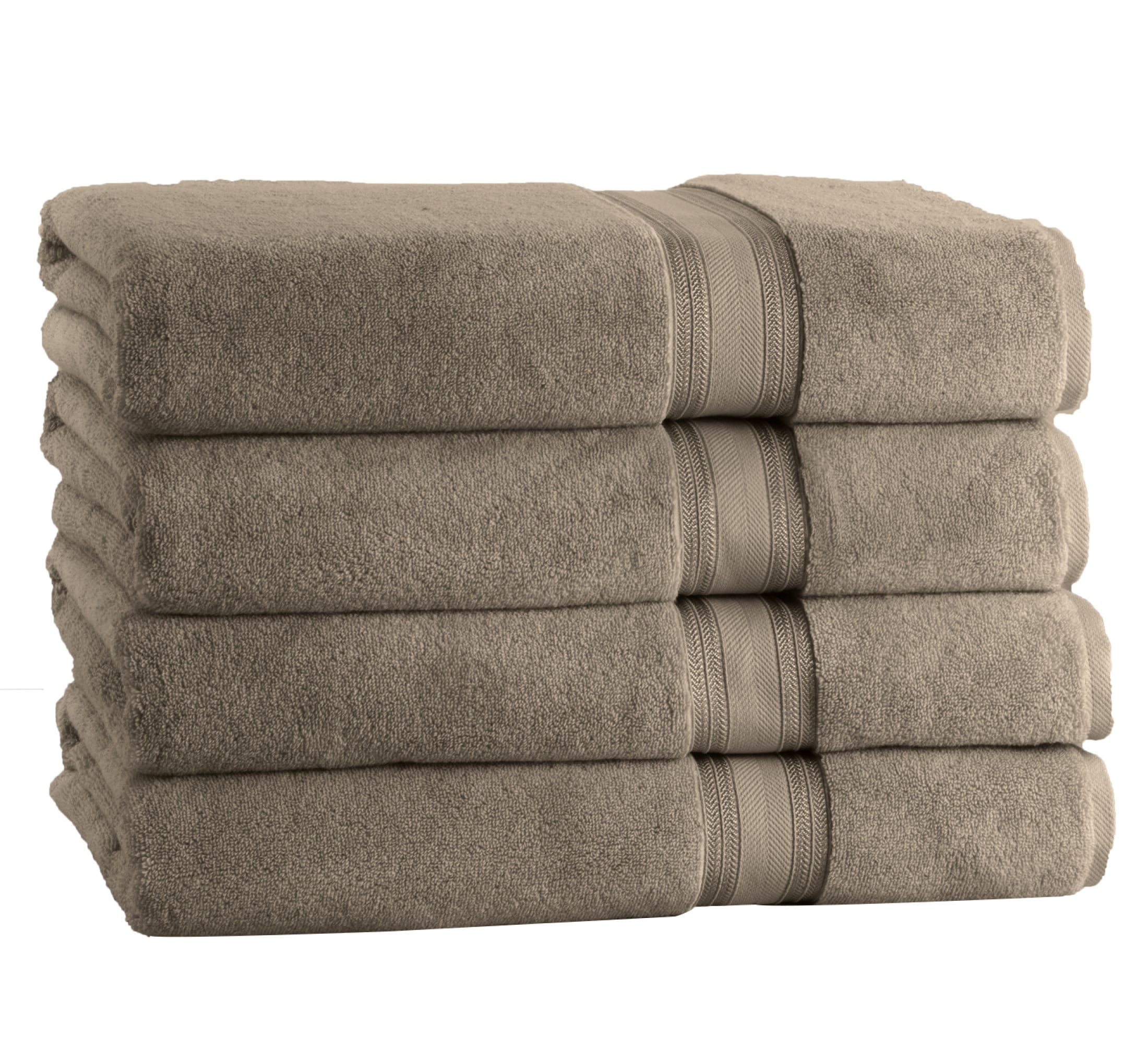 Addy Home Zero Twist 4 Piece Bath Sheet Set - Taupe - Walmart.com