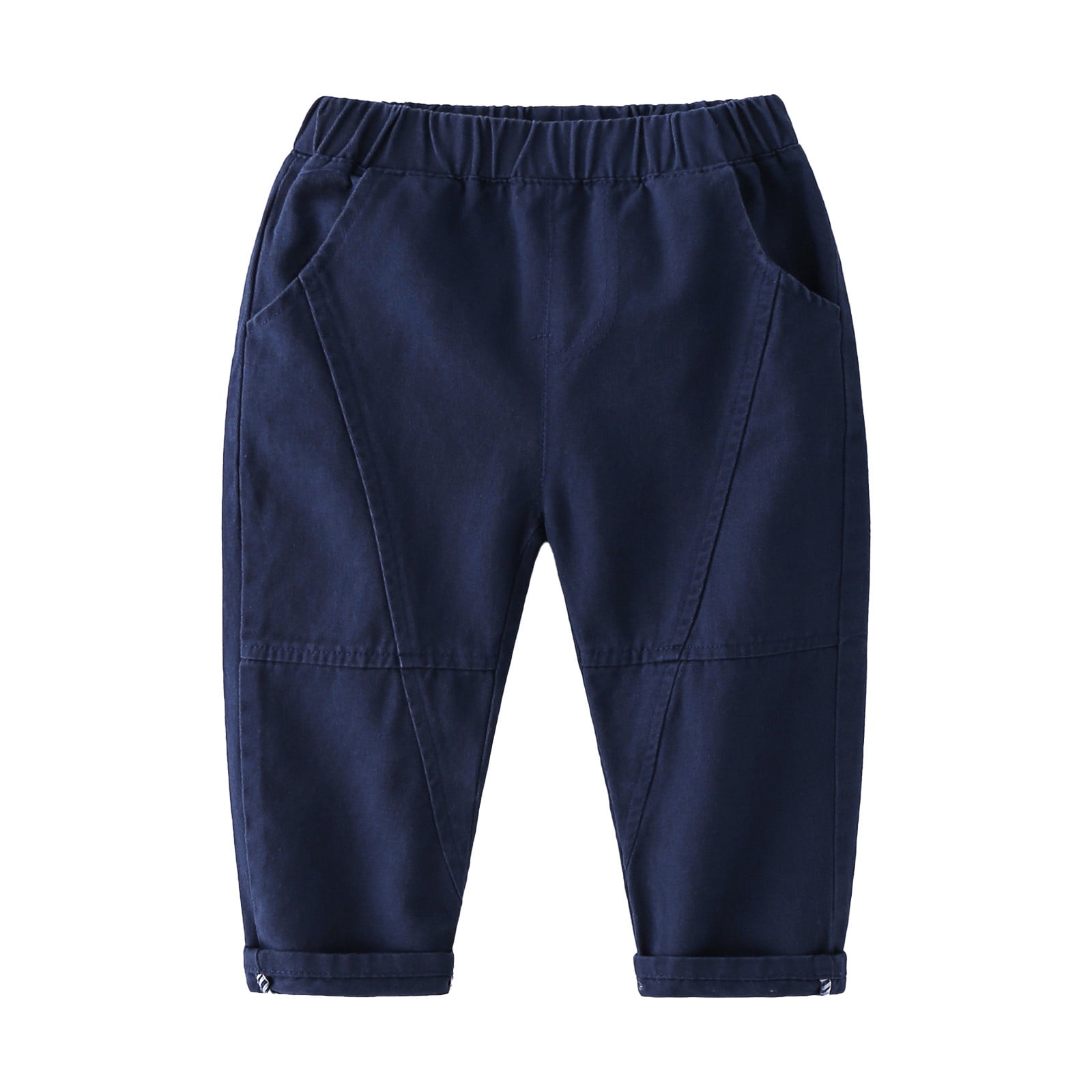 Adeawade Boys Pants 2-3 Years Solid Color Straight Leg Cargo Overalls ...