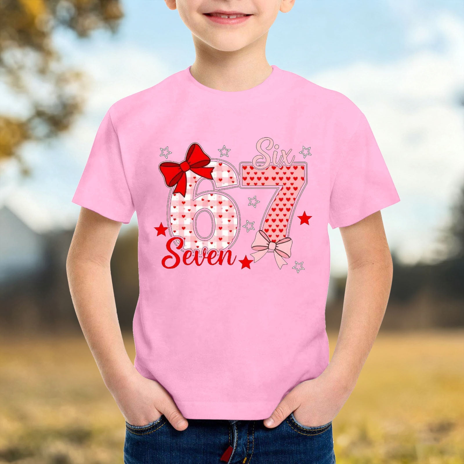 Adeawade Boys Tops Short Sleeve Summer Loose Fit Blouse Number Print ...