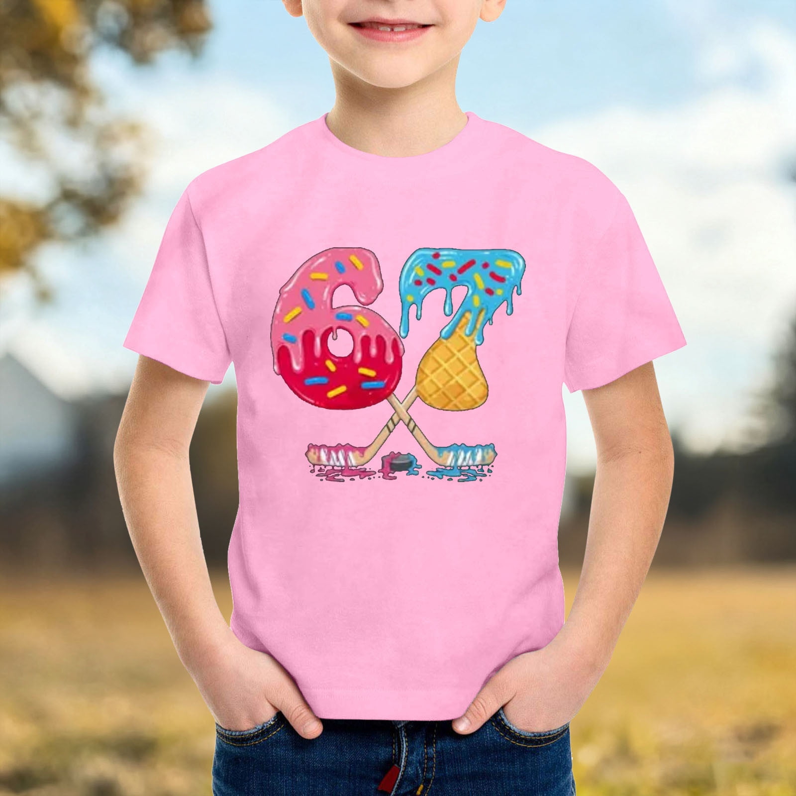 Adeawade Boys Tops Short Sleeve Tee Cool Graphic Blouse Number Print ...