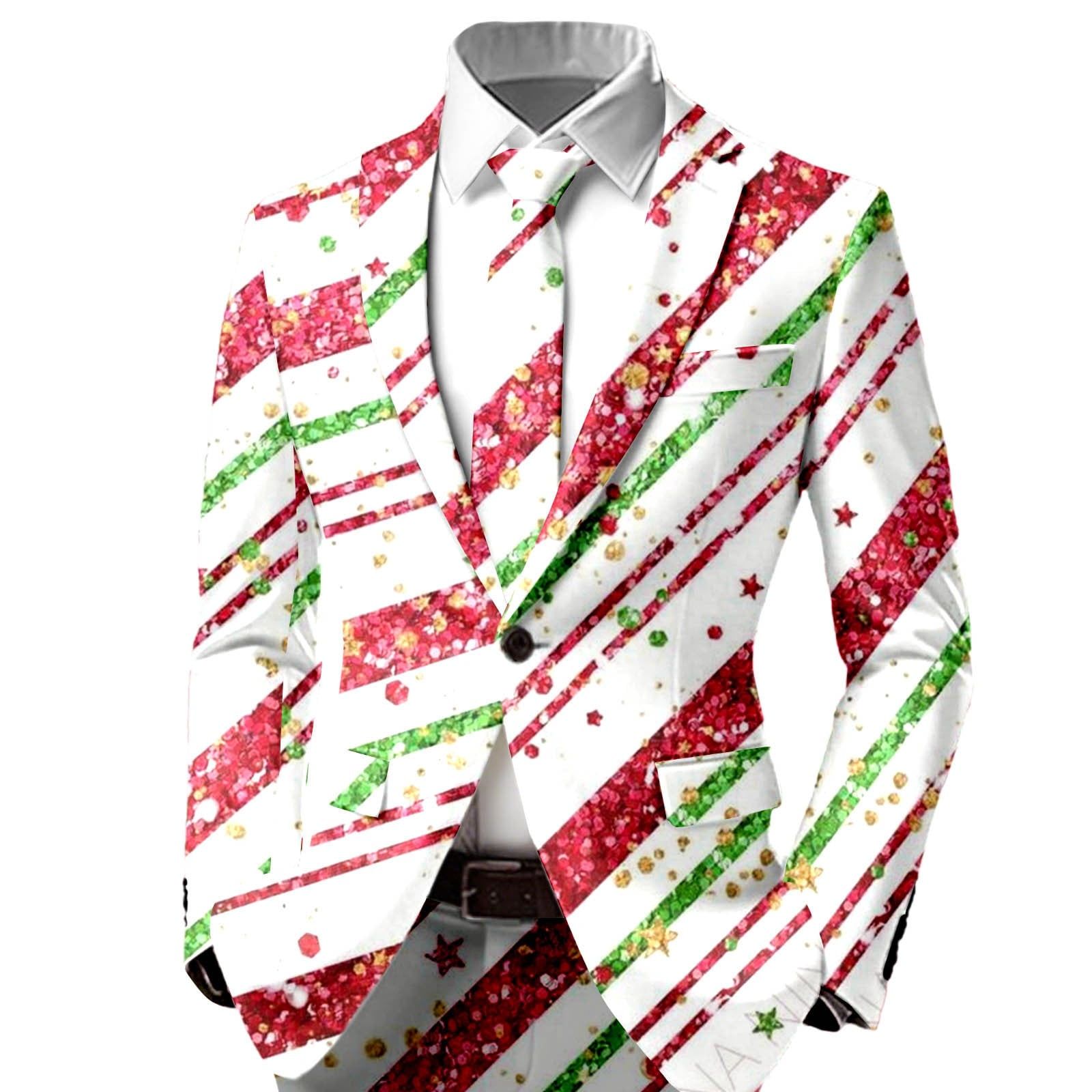 Adeawade Christmas Blazers Jacket For Men 2025 Long Sleeve Chrisitmas ...
