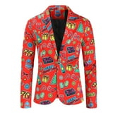 Adeawade Christmas Blazers Jacket For Men 2025 Mens Fashion Leisure ...