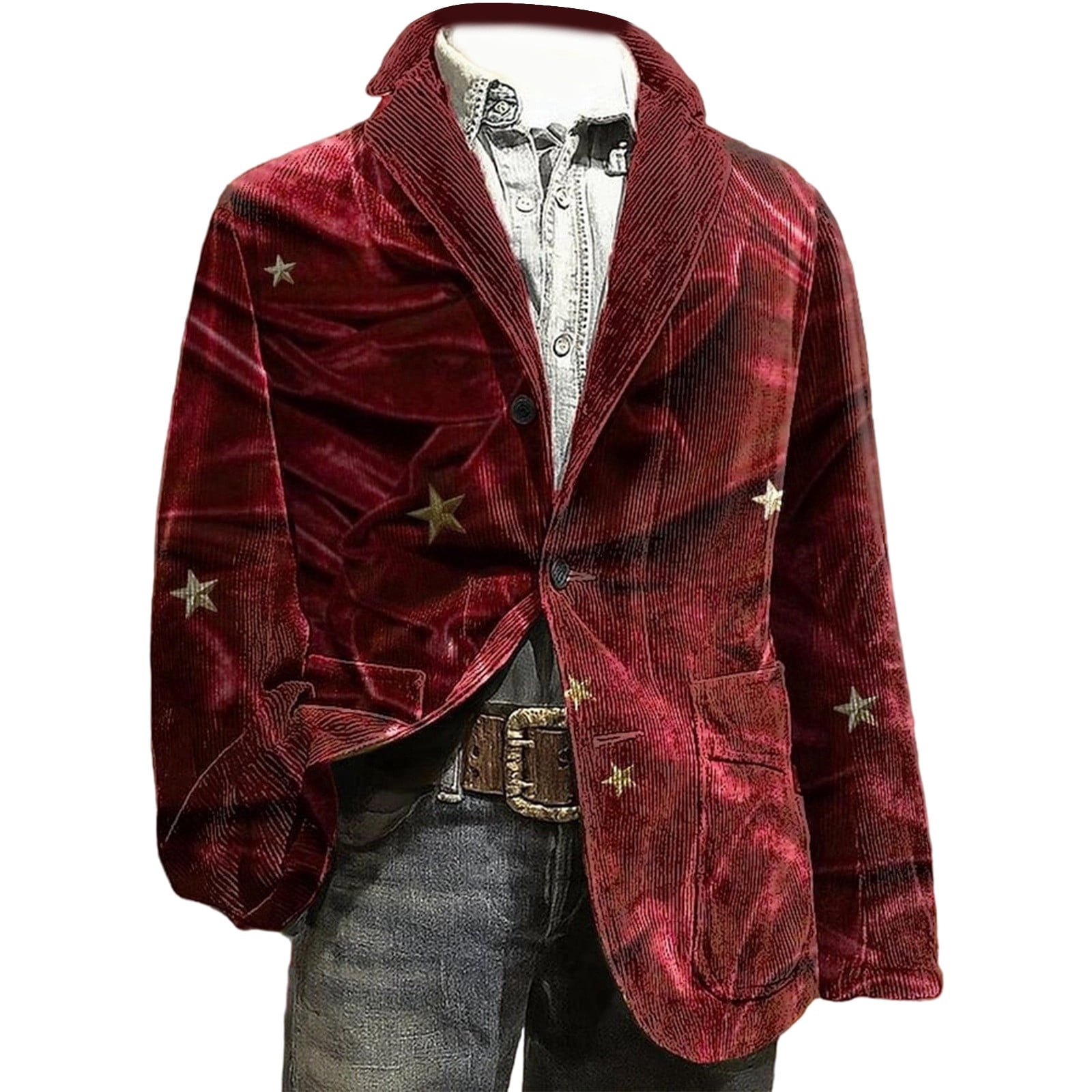 Adeawade Christmas Men Jacket Long Sleeve Arrival Jacket Classic Notch ...