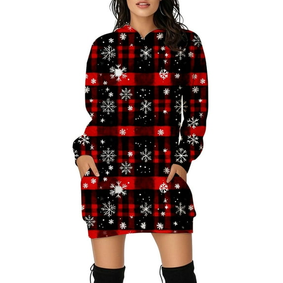 Adeawade Christmas Oversized Sweatshirts For Women Xmas Cartoon Deer ...