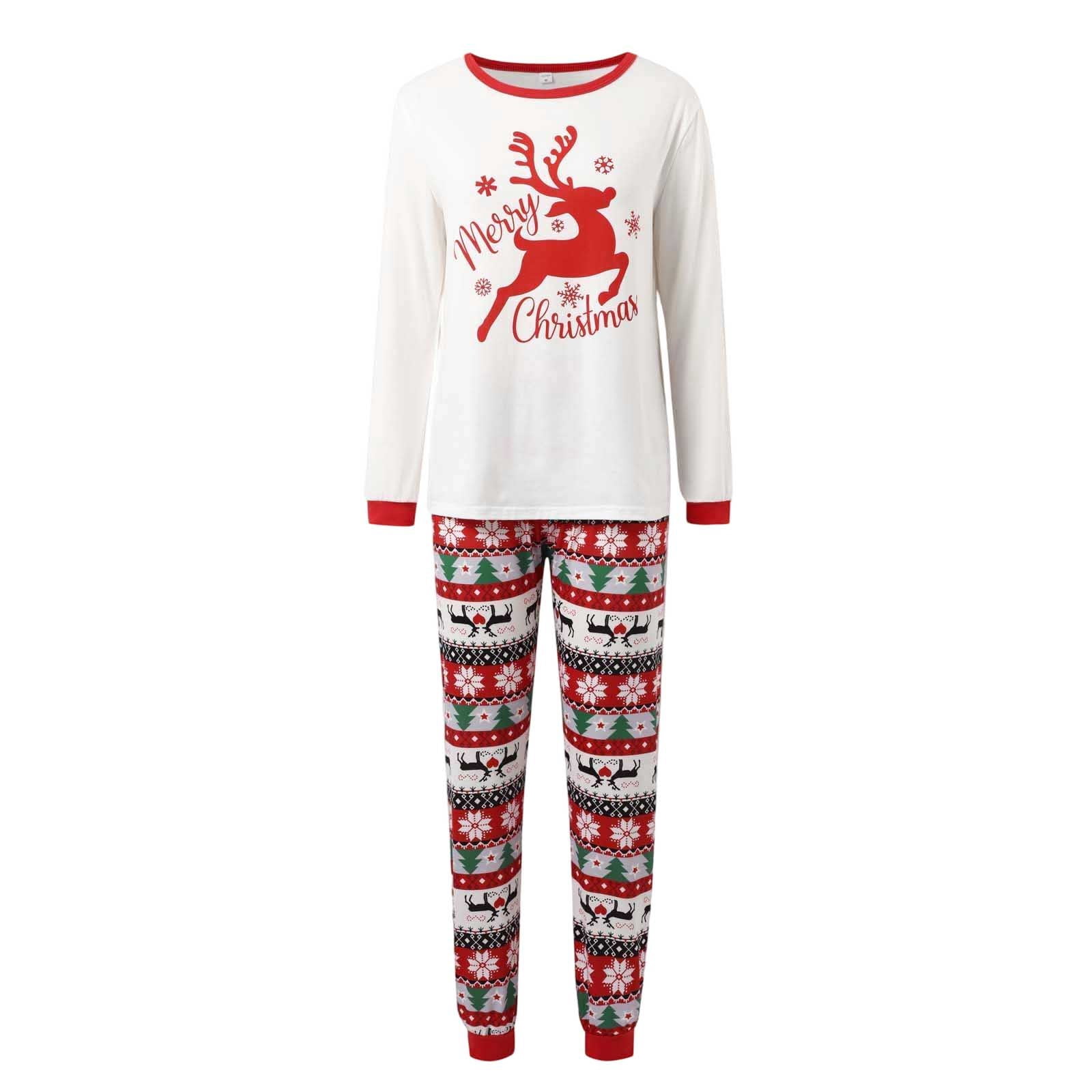 Adeawade Christmas Pajamas For Family Womens Crewneck Family Outfit Mom ...