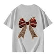 Adeawade Clothes For Girls Short Sleeve Blouse Cartoon Bow Prints T ...
