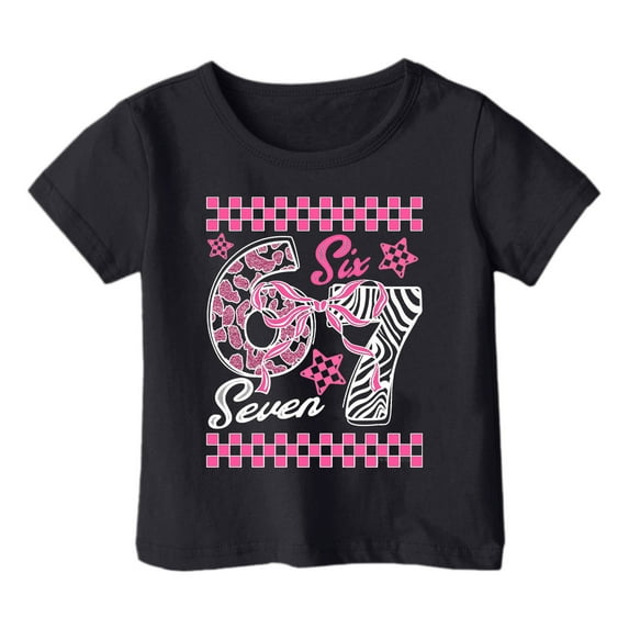 Adeawade Clothes For Girls Short Sleeve Blouse Cartoon Prints Crewneck ...