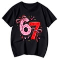 Adeawade Clothes For Girls Short Sleeve Blouse Crewneck Cartoon Graphic ...
