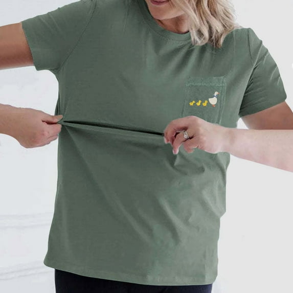 Adeawade Fall Shirts For Women 2025 Short Sleeve Breastfeeding Shirts ...