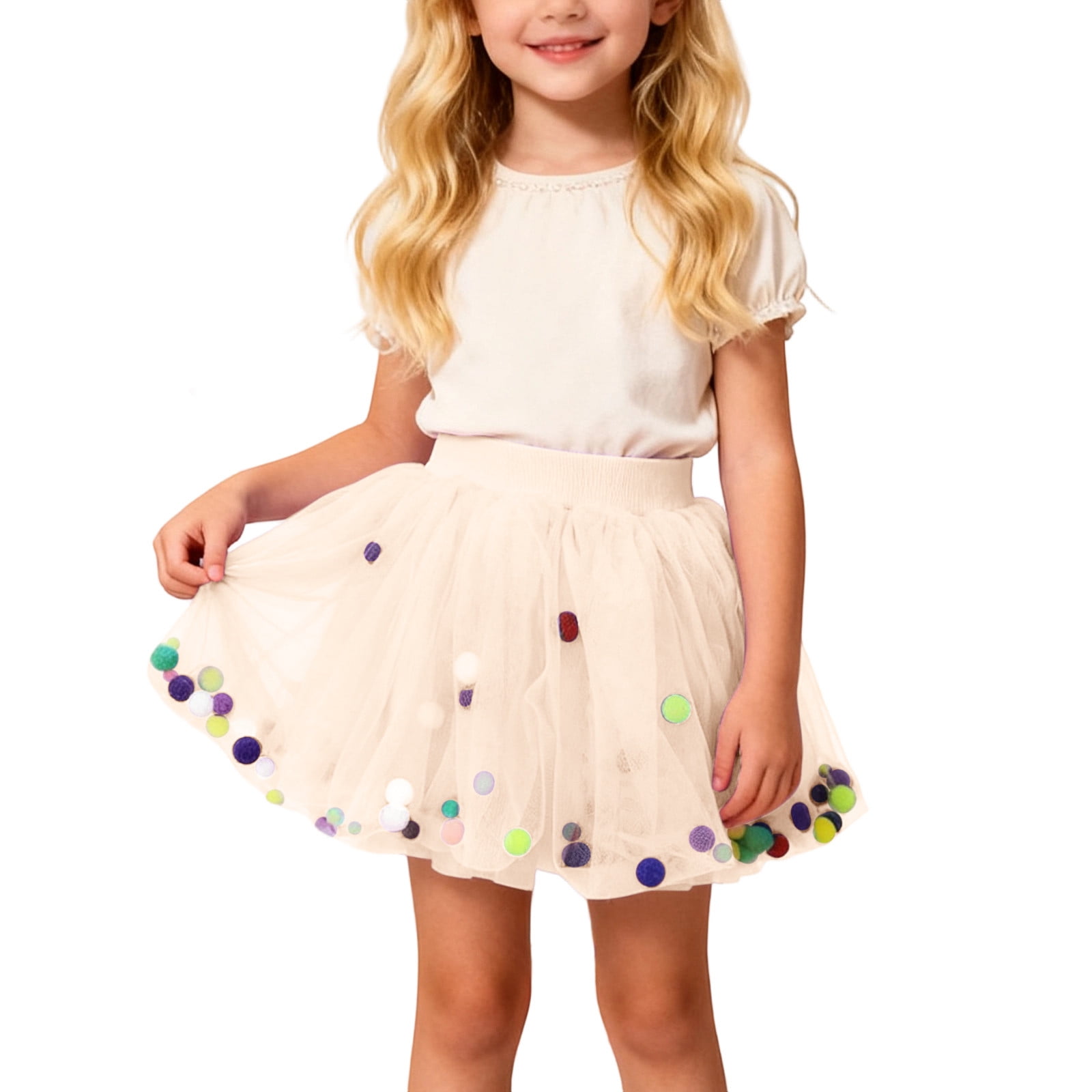 Adeawade Girl Spring Dress 4-5 Years Layered Tutu Skirt Sparkling ...