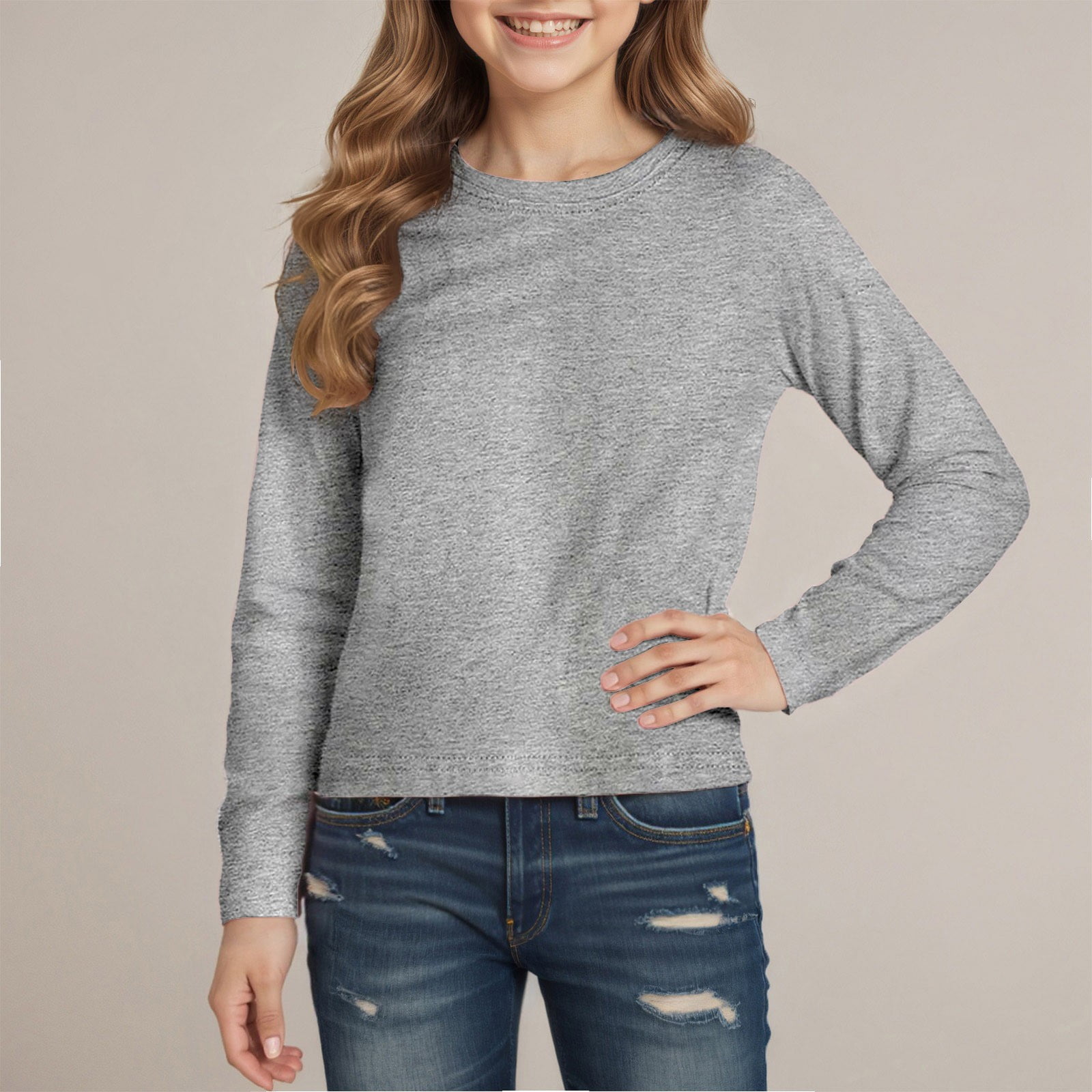 Adeawade Girl Tops Long Sleeve Tee Children Long Sleeve Kids Fall ...