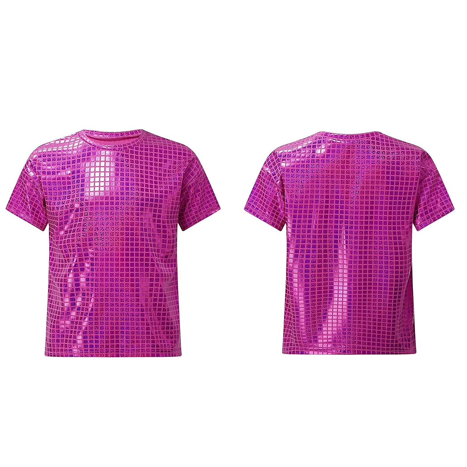 Adeawade Girl Tops Short Sleeve Boys Graphic T Shirt Square Sequins ...