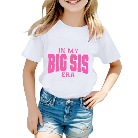 Adeawade Girl Tops Short Sleeve T Shirts O Neck Tee Children'S Letter ...