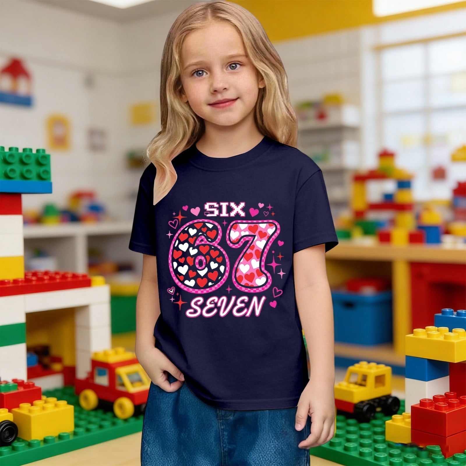 Adeawade Girl Valentine'S Day T Shirts Short Sleeve Top With Graphic ...