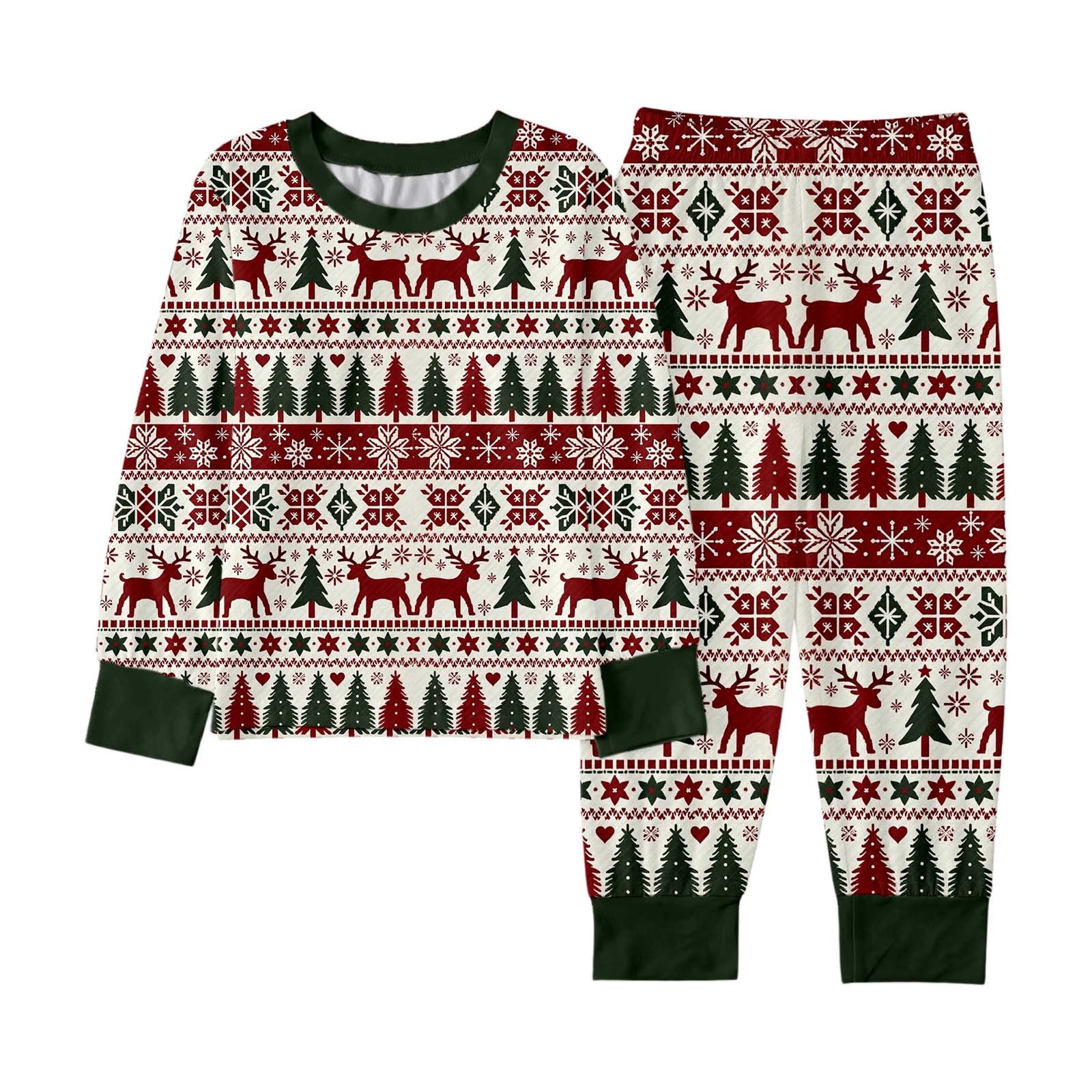 Adeawade Girls Christmas Pajams Xmas Long Sleeve Homewear Festive ...