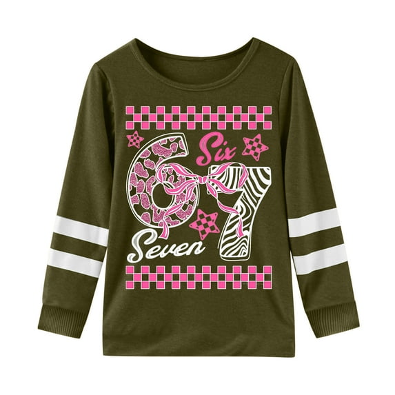 Adeawade Girls Clothes Crewneck Blouse Long Sleeve Cartoon Graphic ...