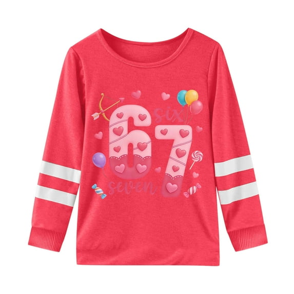 Adeawade Girls Clothes Long Sleeve Blouse Grahic Prints Crewneck T ...