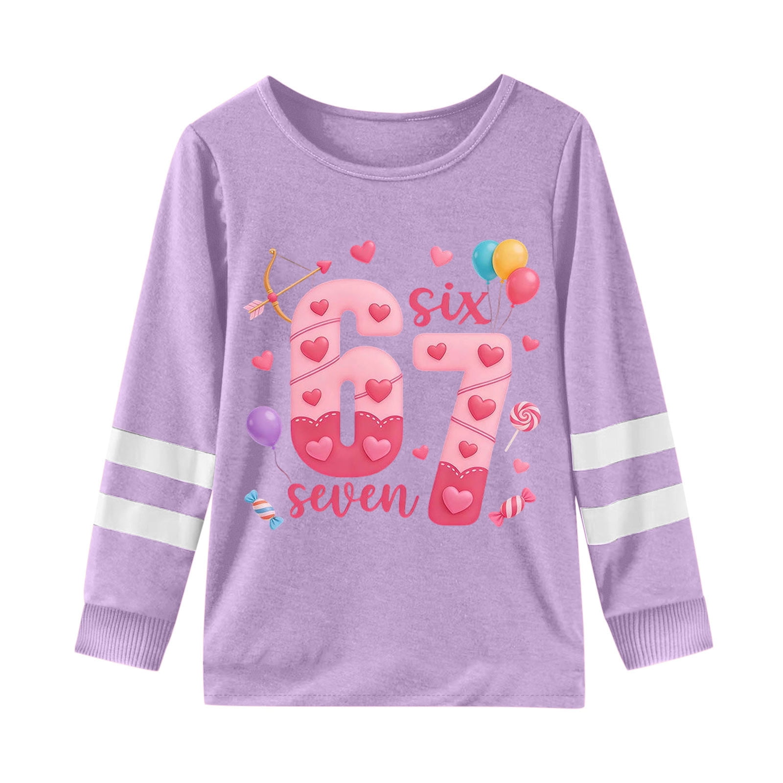 Adeawade Girls Clothes Long Sleeve Blouse Grahic Prints Crewneck T ...
