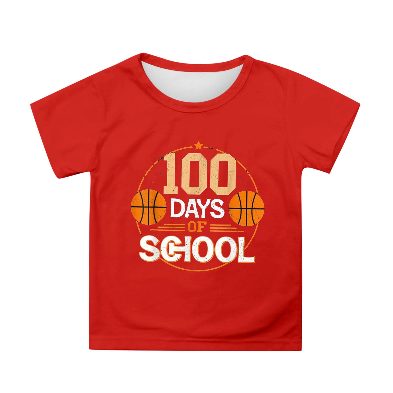 Adeawade Girls Clothes O Neck Blouse Cartoon Graphic Simple Style T ...