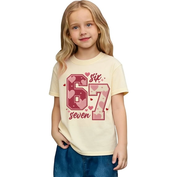 Adeawade Girls Clothes O Neck Blouse Cartoon Prints T Shirt Short ...