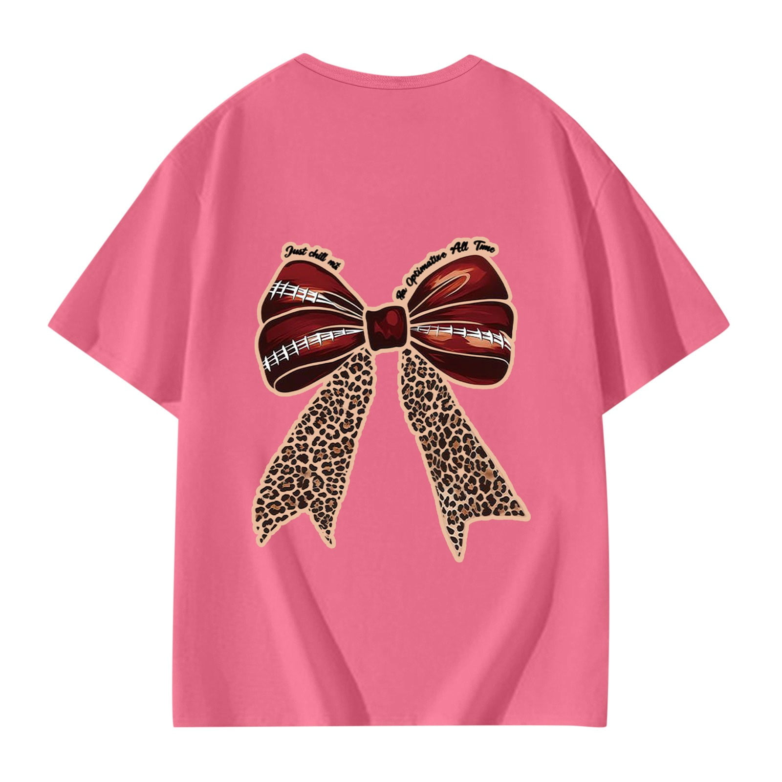 Adeawade Girls Clothes Short Sleeve Blouse Cartoon Bow Prints T Shirt O ...