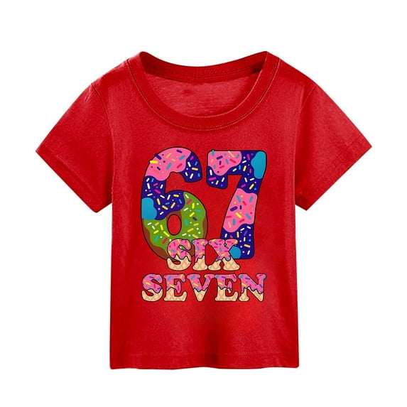 Adeawade Girls Clothes Short Sleeve Blouse Round Neck T Shirt Cartoon ...