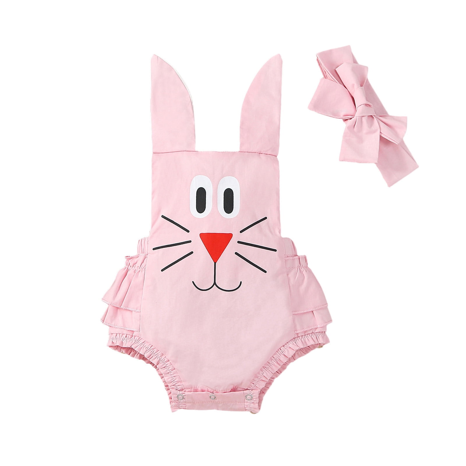 Adeawade Girls Onesies 6-9 Months Crewneck Sleeveless Easter Cartoon ...