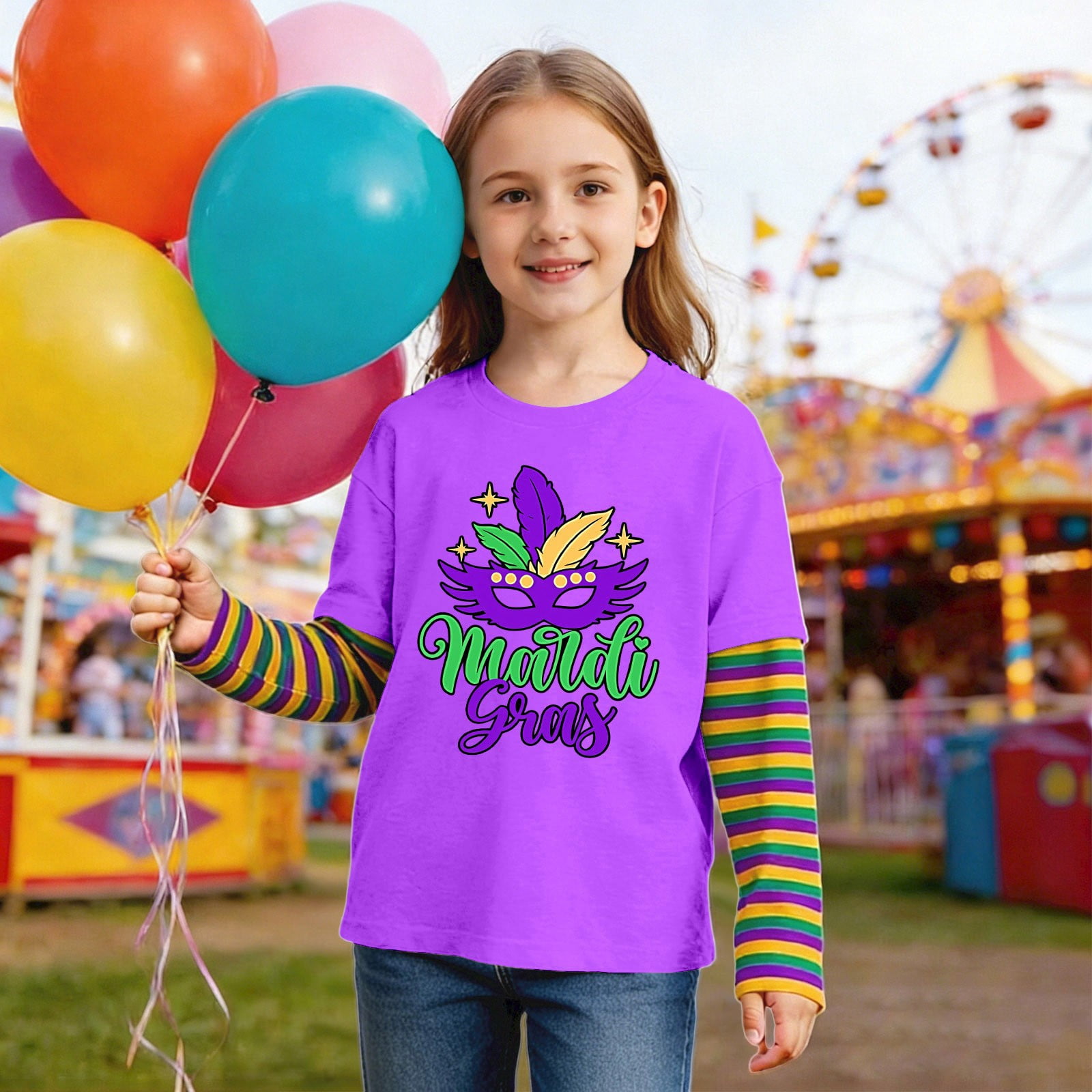 Adeawade Girls Short Sleeve T Shirt Cartoon Prints Tee Crewneck Tops ...
