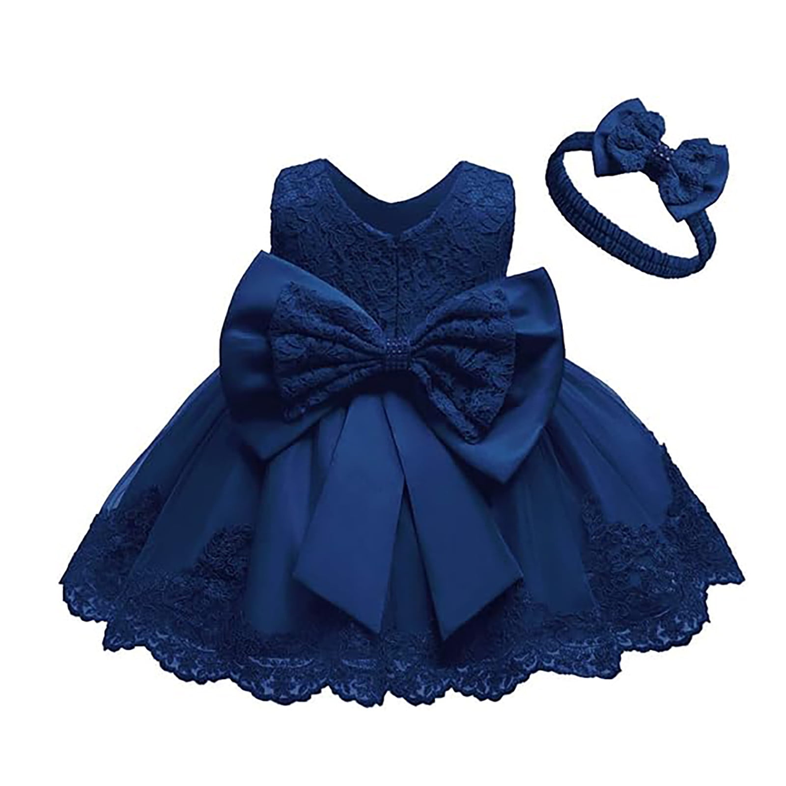 Adeawade Girls Summer Dresses 2-3 Years Round Neck Lace Dress For Baby ...